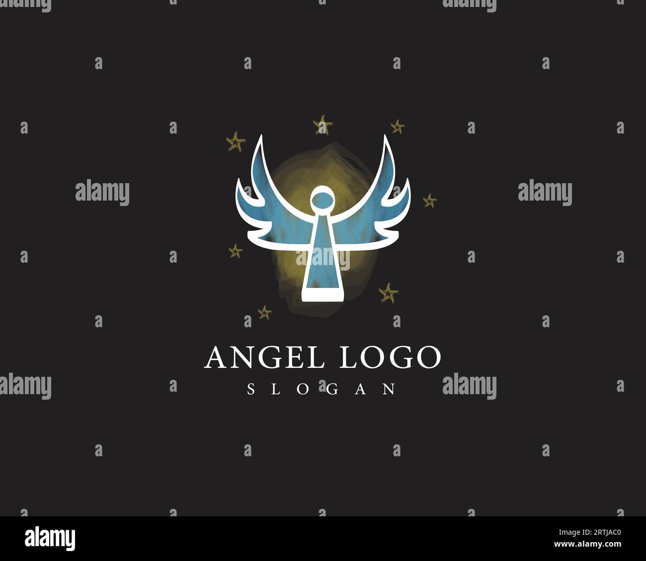 Angel Logo Template vector icon illustration design. Angel Logo ...