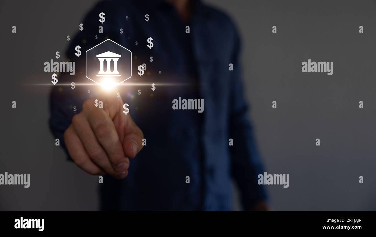 Concept of currency exchange money transfer. Central banking and ...