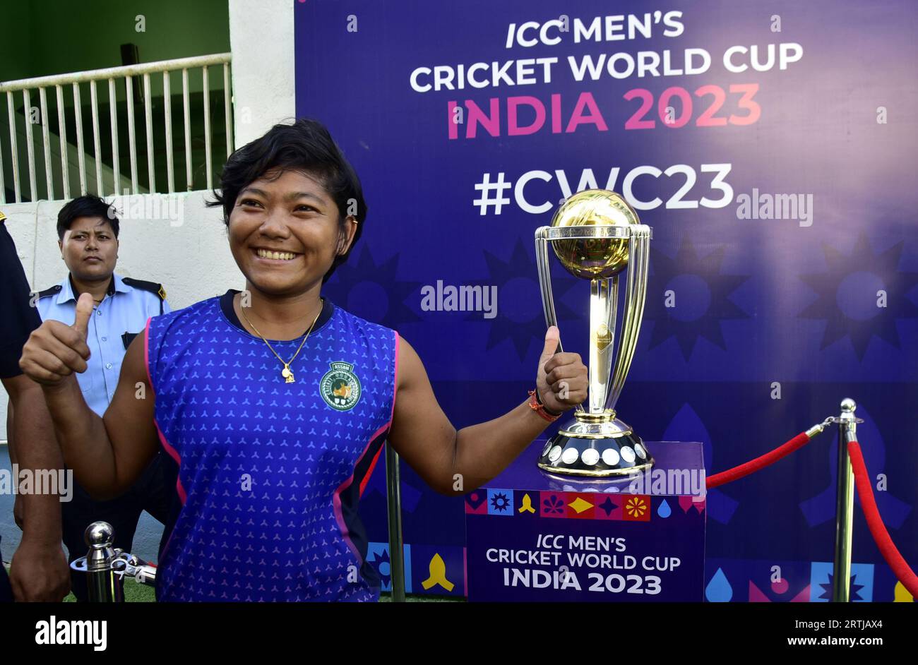 Cricket world cup trophy hi-res stock photography and images - Alamy