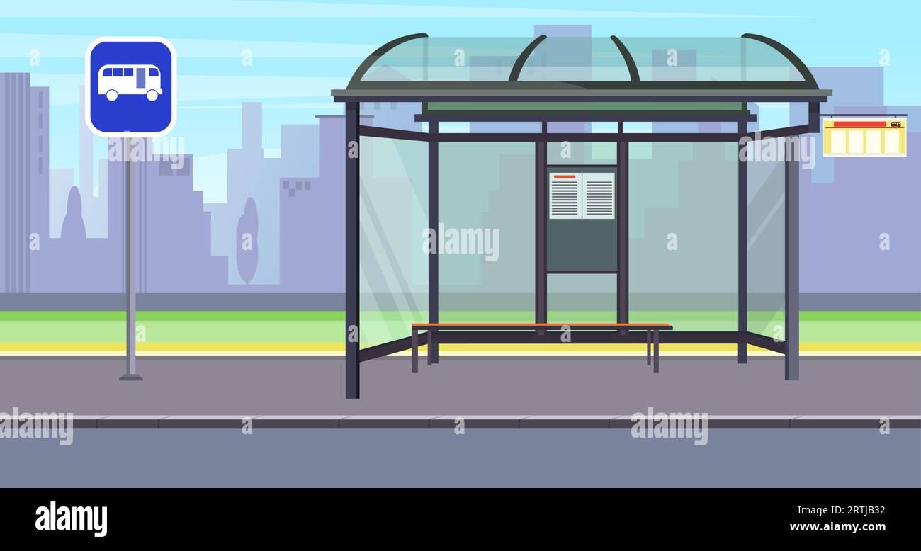 Bus stop art shelter Stock Vector Images - Alamy