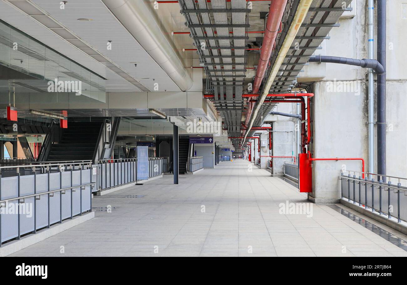 electrical steel pipeline, Electrical cable wire way on wall, cable ...