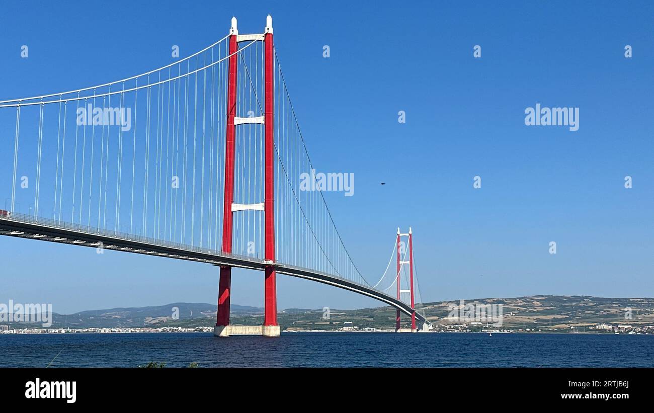 The 1915 Canakkale Bridge, the longest suspension bridge in the world ...