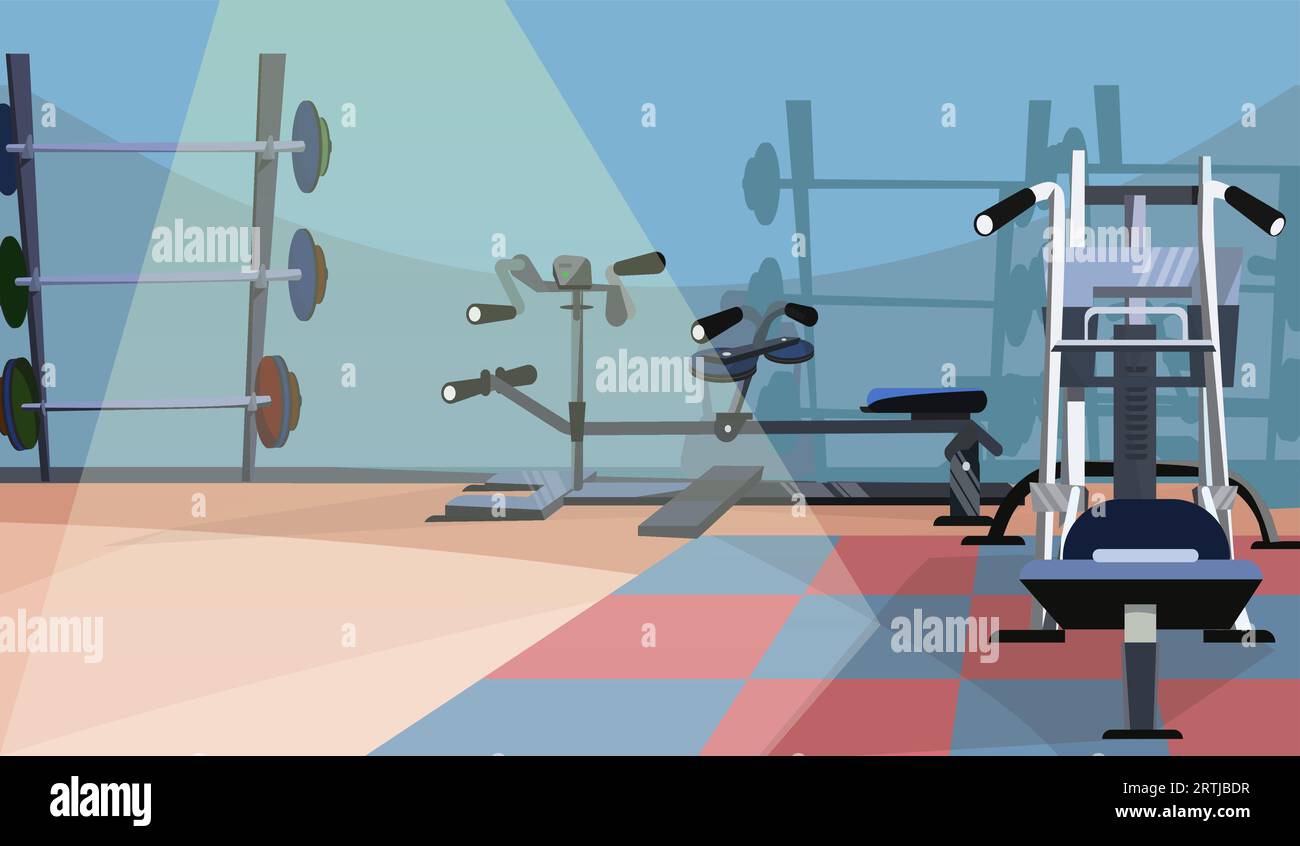View empty gym equipment Stock Vector Images - Alamy