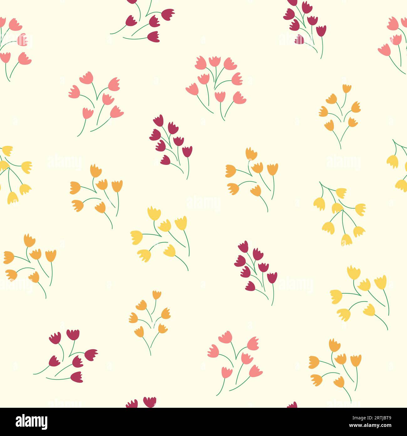 Boho Floral vintage seamless pattern. Hippie flower power retro textile ...