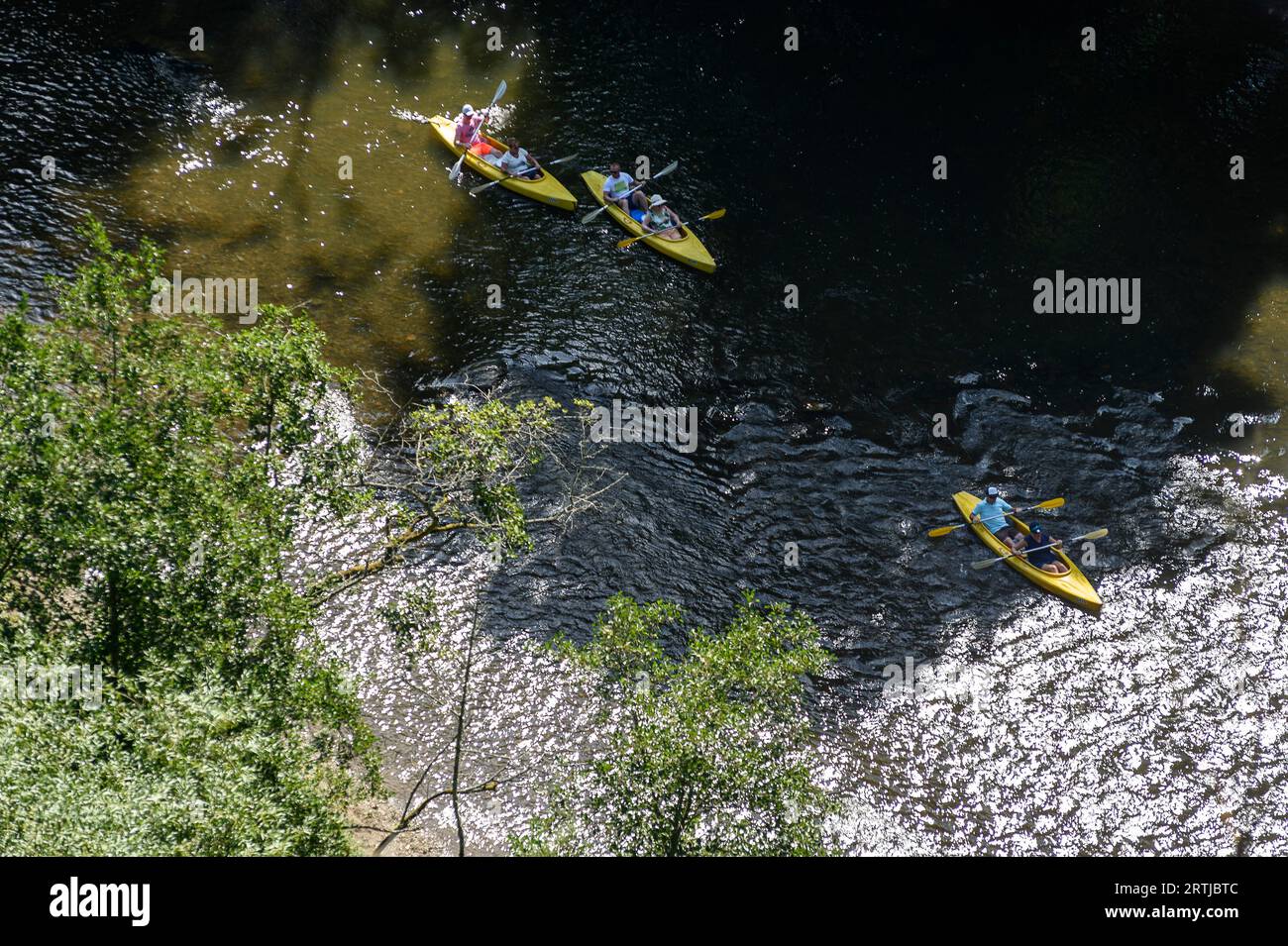 Start point for kayaking in Houyet. start of the trip for the tourists ...