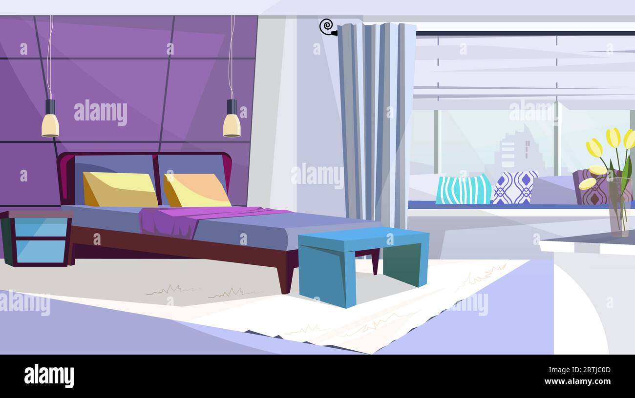 Cozy room in modern hotel Stock Vector Images - Alamy