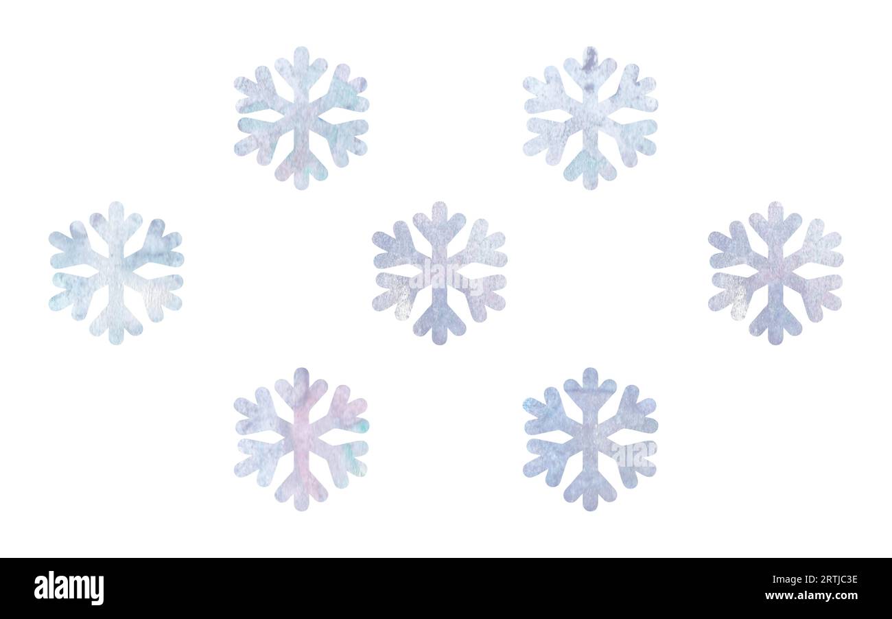 Watercolor snowflake Stock Vector Images - Alamy