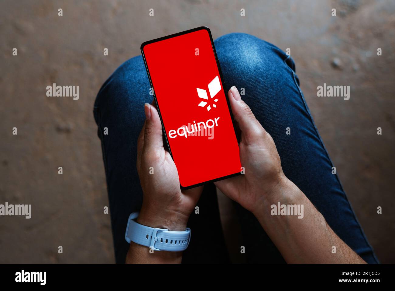 In this photo illustration, the Equinor logo is displayed on a ...