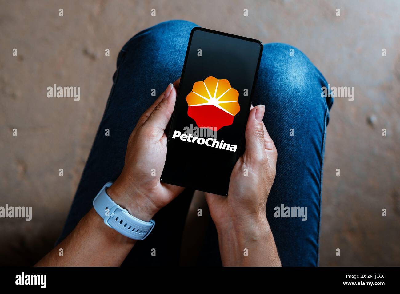 In this photo illustration, the Petro China logo is displayed on a ...