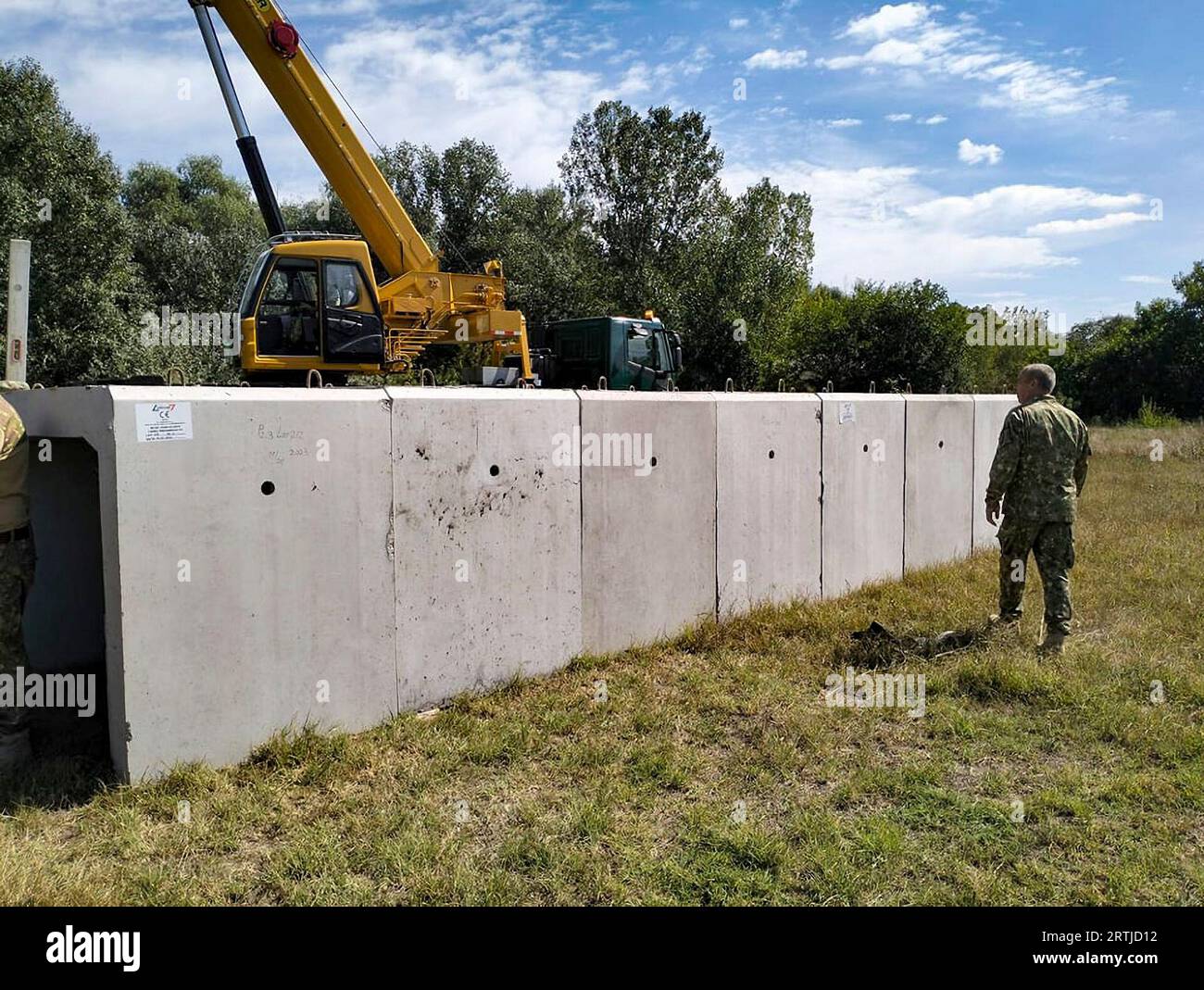 This image released by the Romanian Ministry of Defense (MAPN), shows a ...