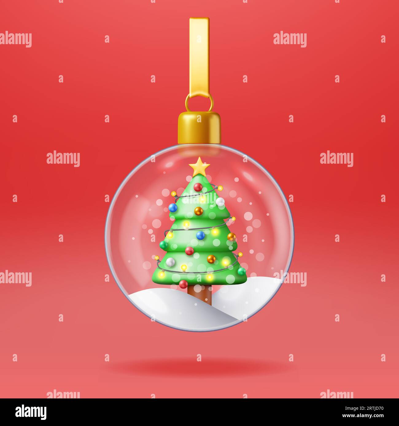 Neon christmas tree 3d Stock Vector Images - Alamy
