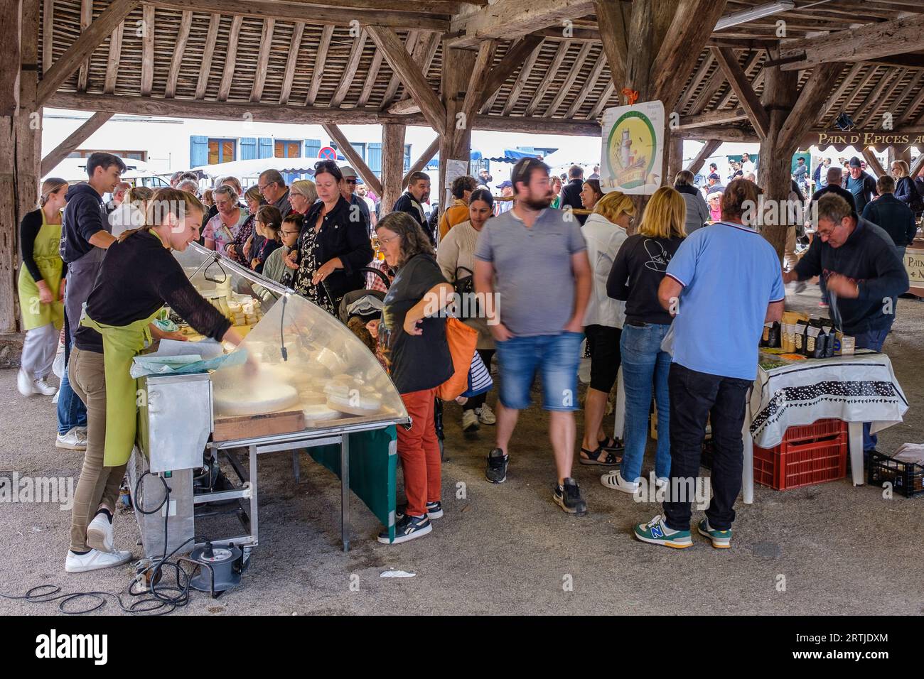 Typical local market with local producers selling their products ...