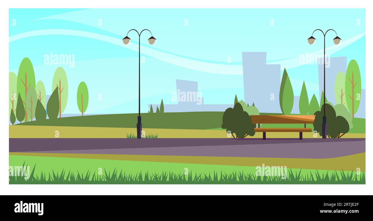 Summer parkland Stock Vector Images - Alamy