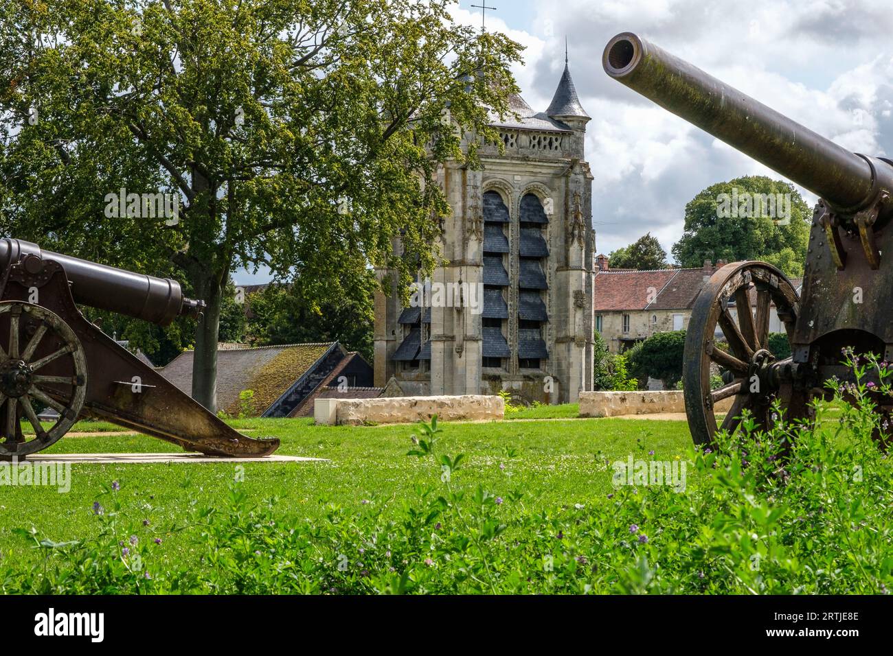 The small city of La Ferte-Milon is crossed by the canalised river ...