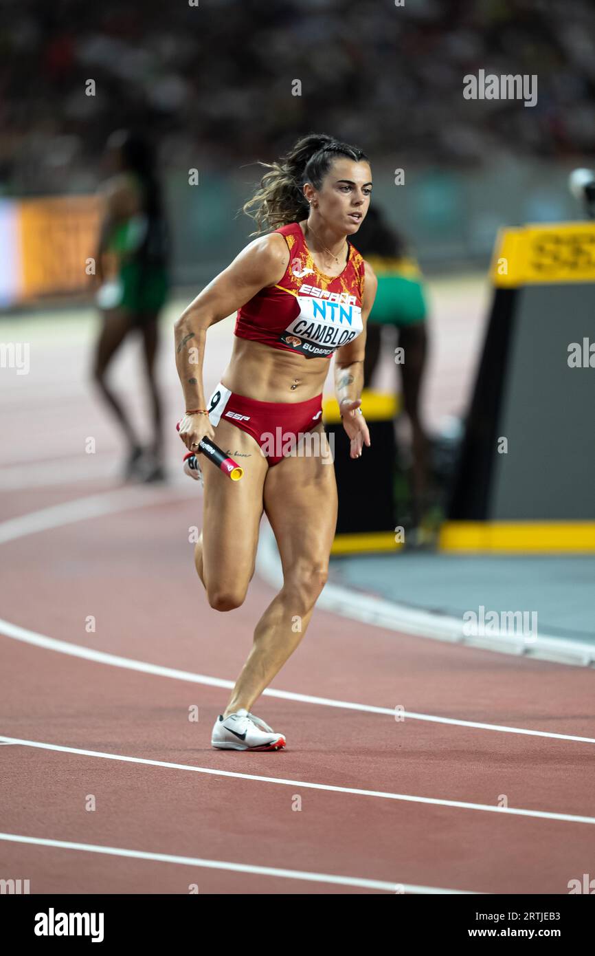 Barbara Camblor participating in the 4X400 meters relay at the World ...