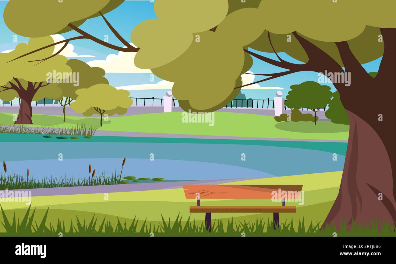 Calmness scenic tranquil environment Stock Vector Images - Alamy