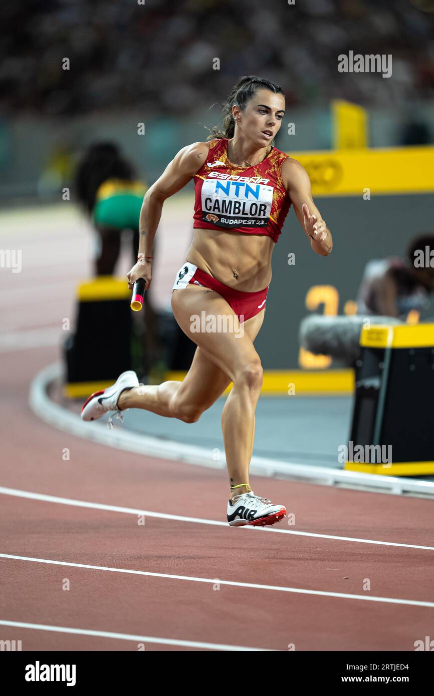 Barbara Camblor participating in the 4X400 meters relay at the World ...