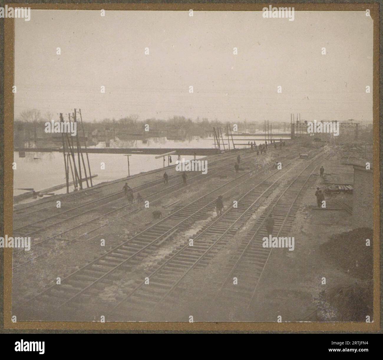 Flooding seen on railway in hi-res stock photography and images - Alamy
