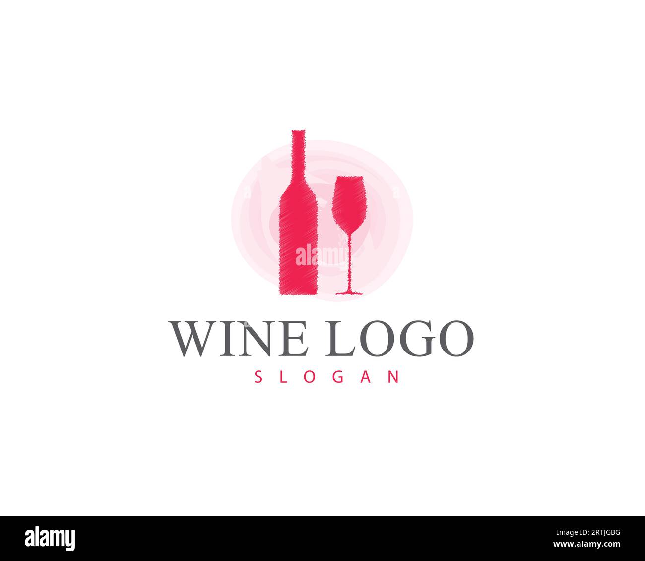 Wine logo design template. Wine bottle and glass vector icon. Party ...