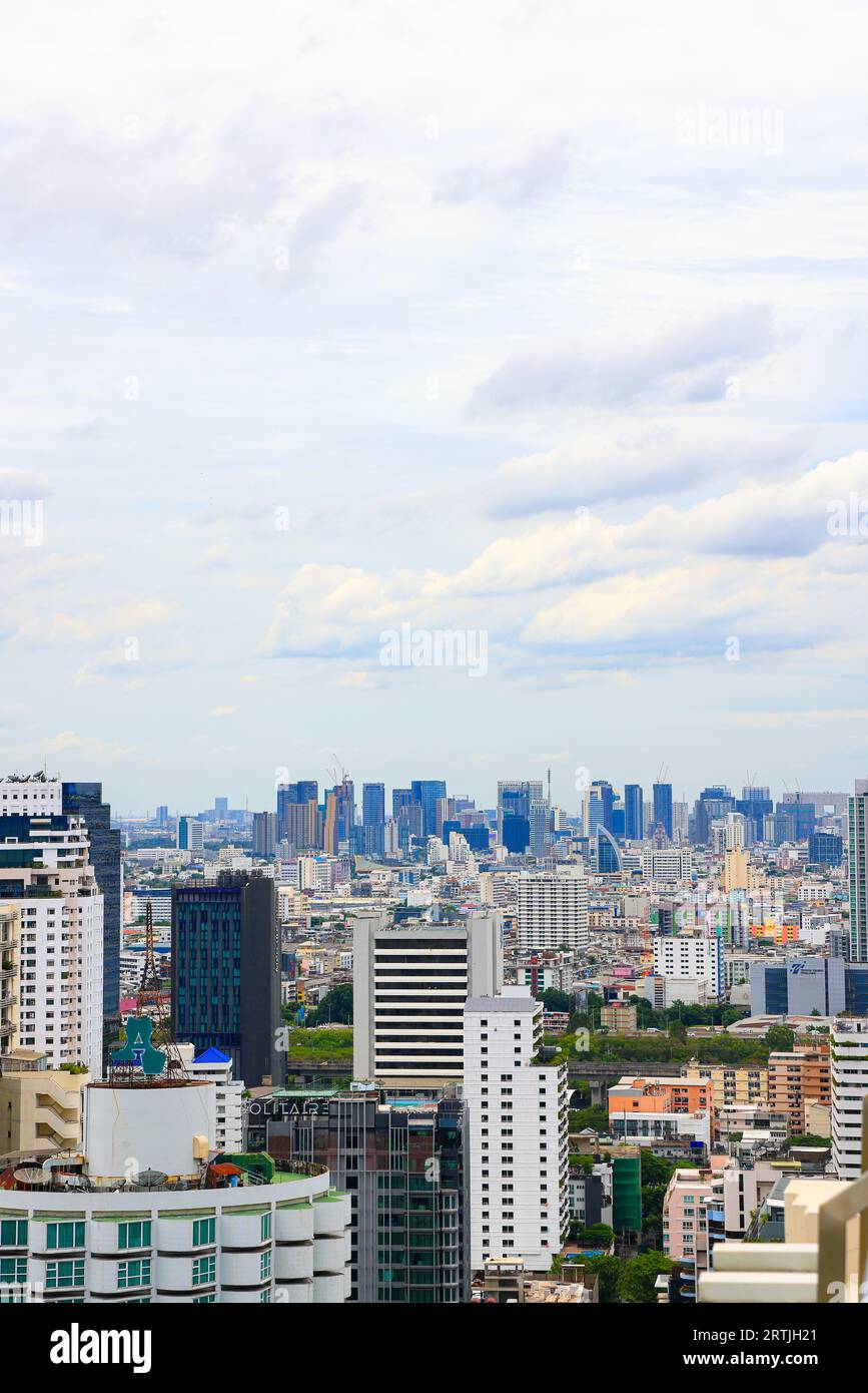 Cityscape skyline on CBD, skyscrapers and office building in the cloudy ...