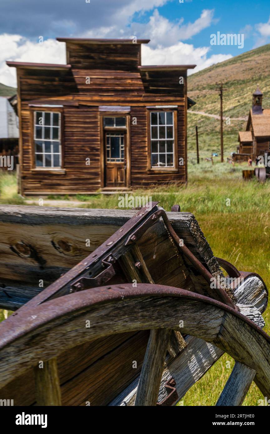The Miner's Union Hall, Main Street, Bodie ghost town in California ...
