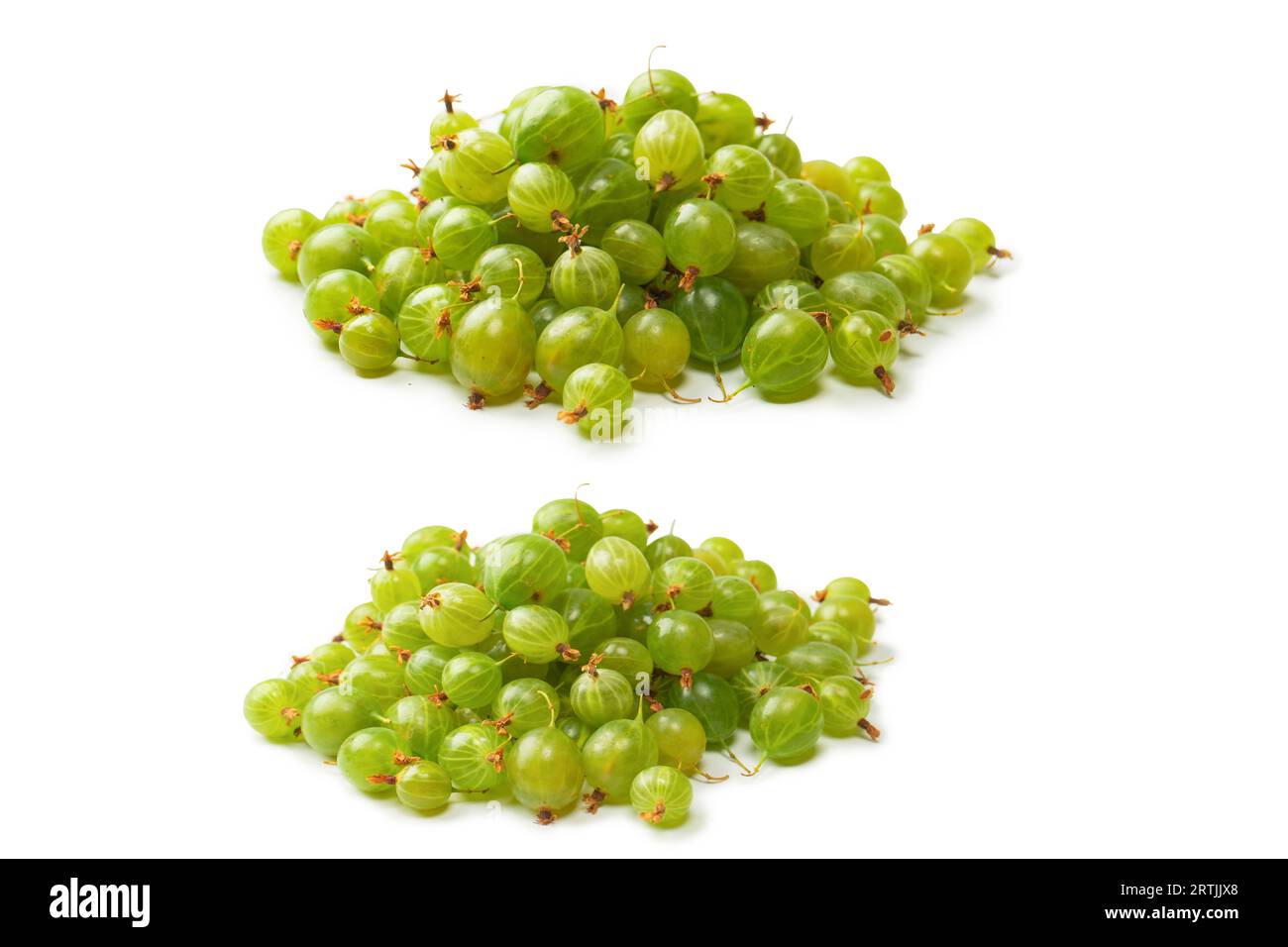A group of fresh gooseberries isolated on a white background Stock ...