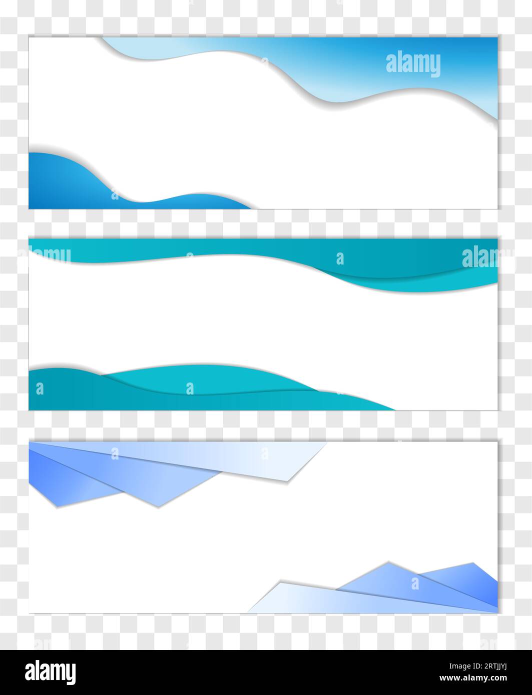 Banners. Background with blue abstract multilayered wavy pattern. Paper ...