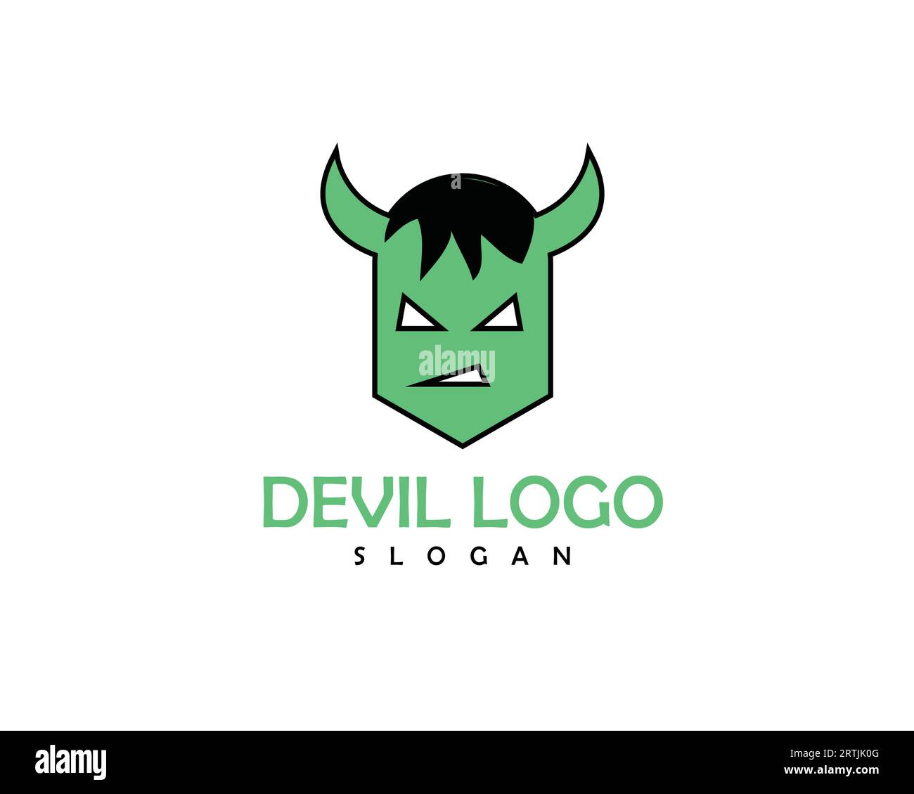 Devil head logo design vector template. Devil head vector logo template. Hexagon Demon Logo for ...