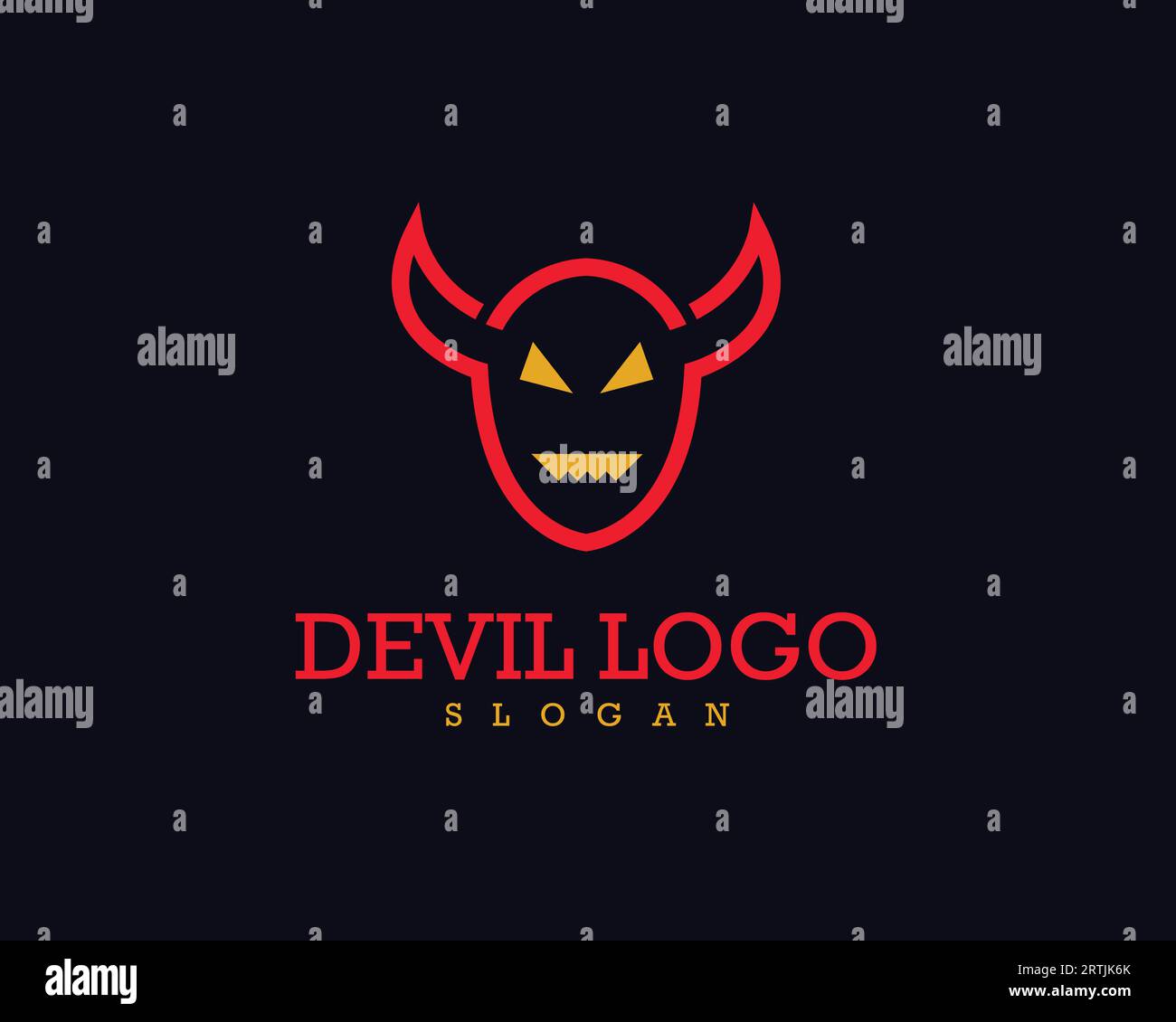 Devil logo template vector icon illustration design, modern and clean ...