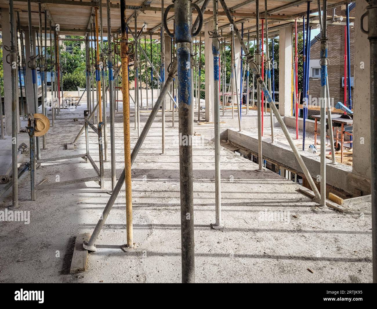 Progressive Construction: Contemporary Home Rising with Scaffolding and ...