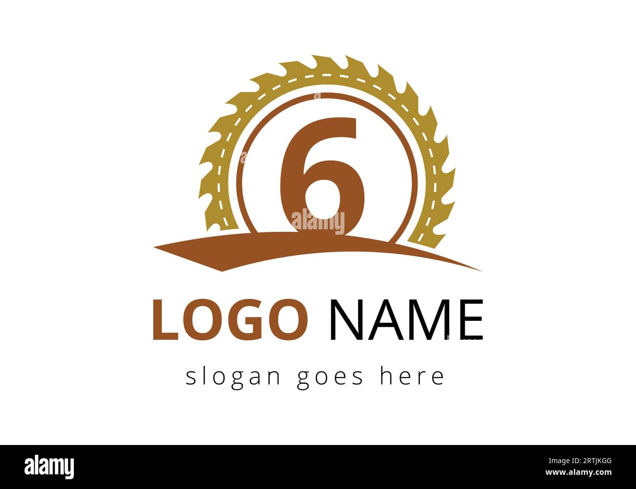 Letter 6 Carpenter Logo Design Vector Template. woodworking logo design ...