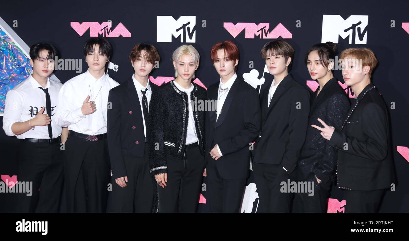 September 12, 2023, Newark, New York, USA: KPOP group STRAY KIDS seen ...