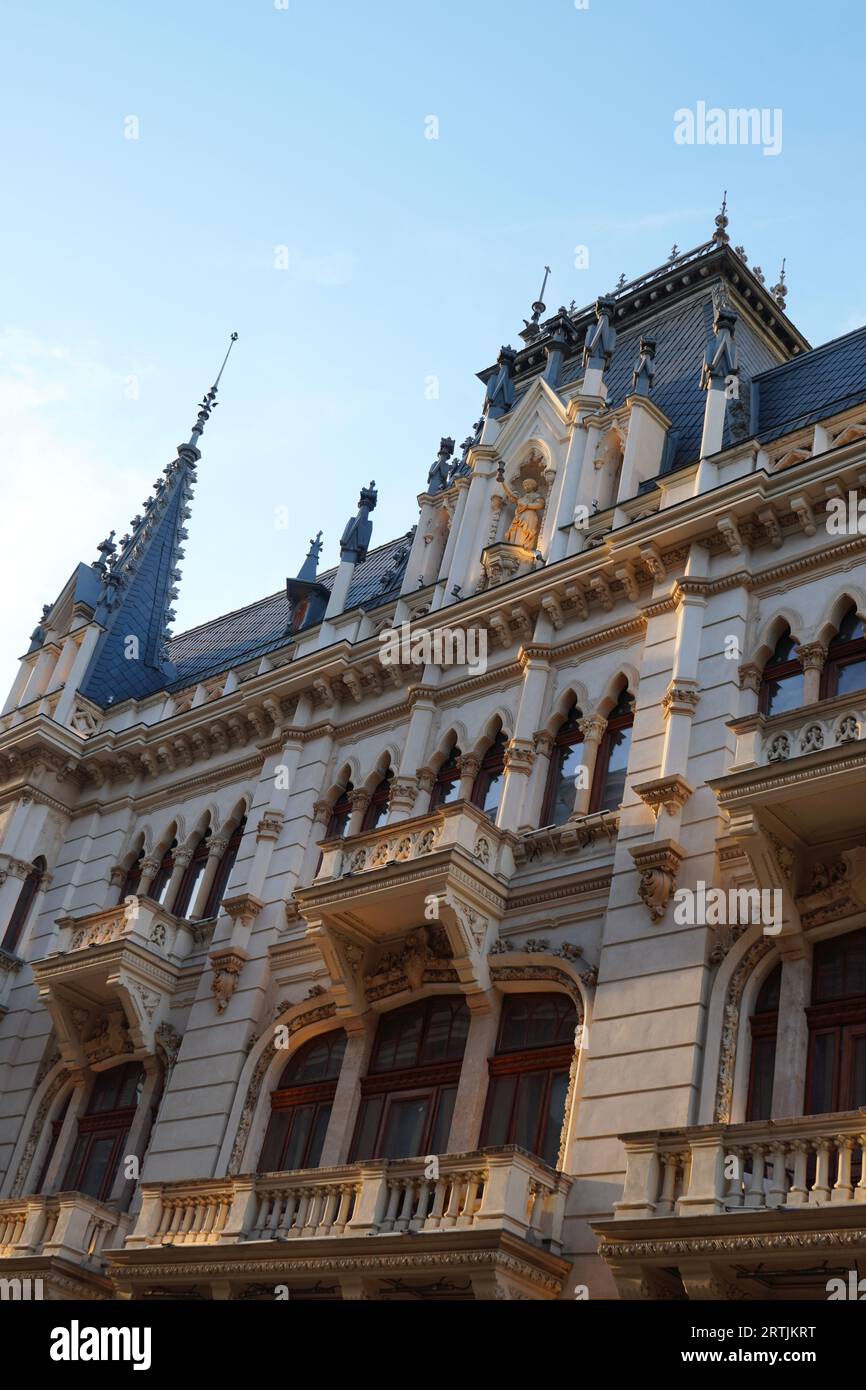 Old building on Stavropoleos street in old center of Bucharest, built ...