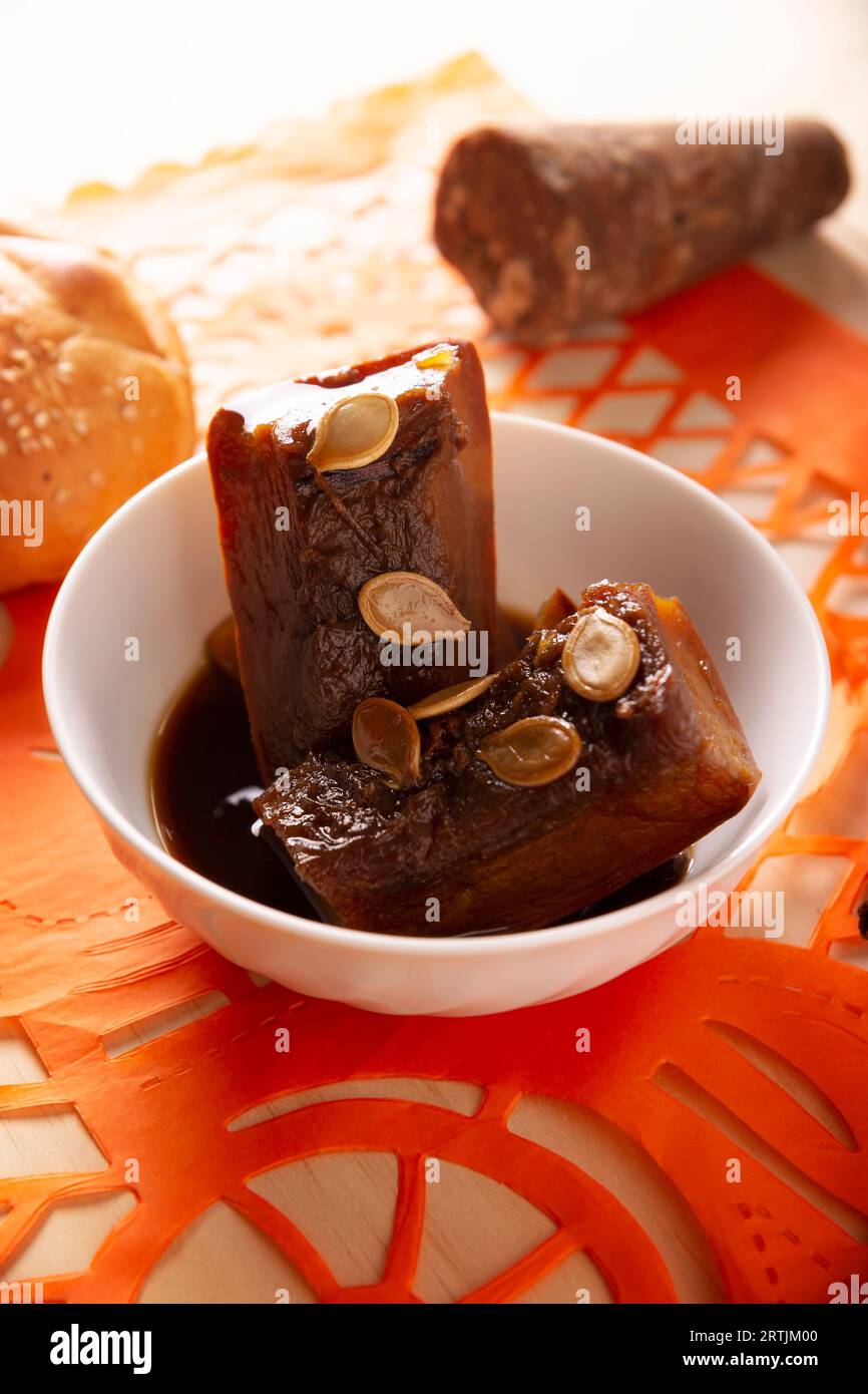 Dulce de Calabaza. Mexican dessert whose main ingredients are pumpkin ...