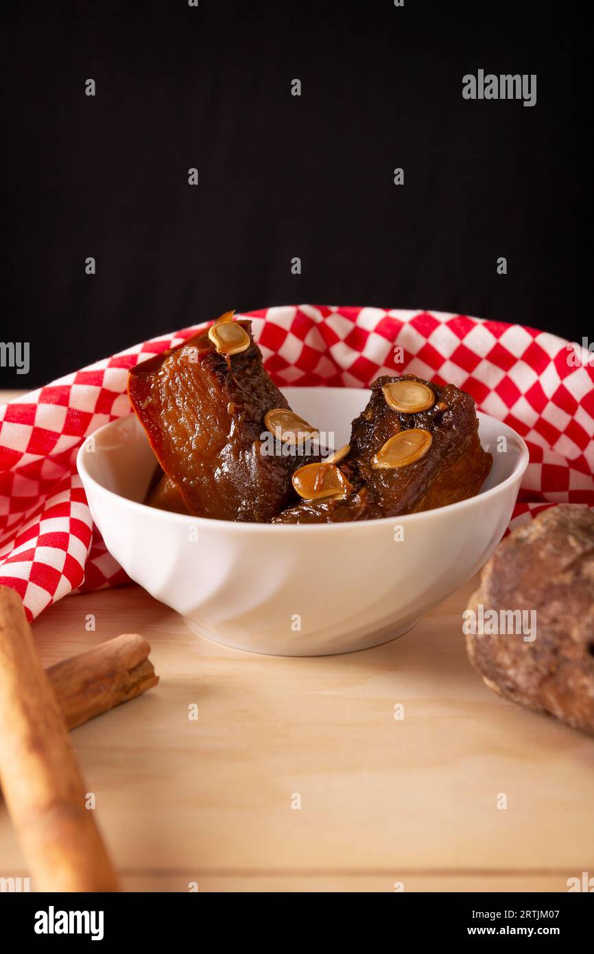 Dulce de Calabaza. Mexican dessert whose main ingredients are pumpkin ...