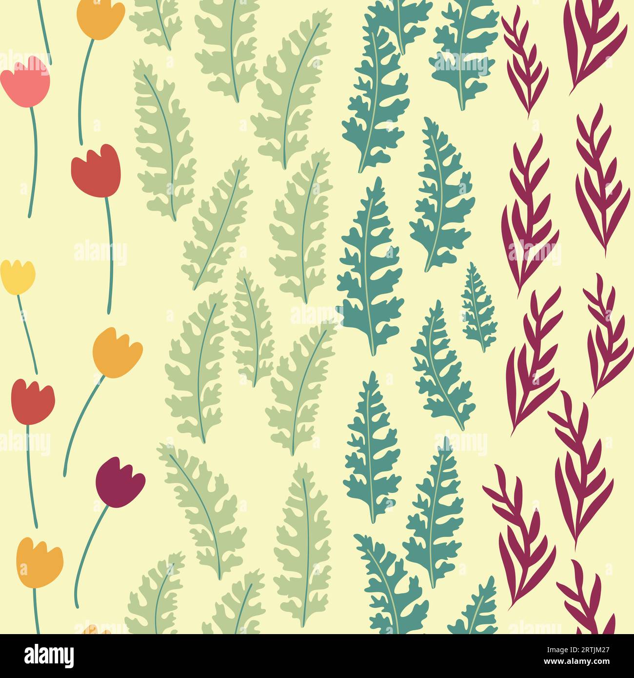 Flourish nature summer garden textured background. Floral seamless ...