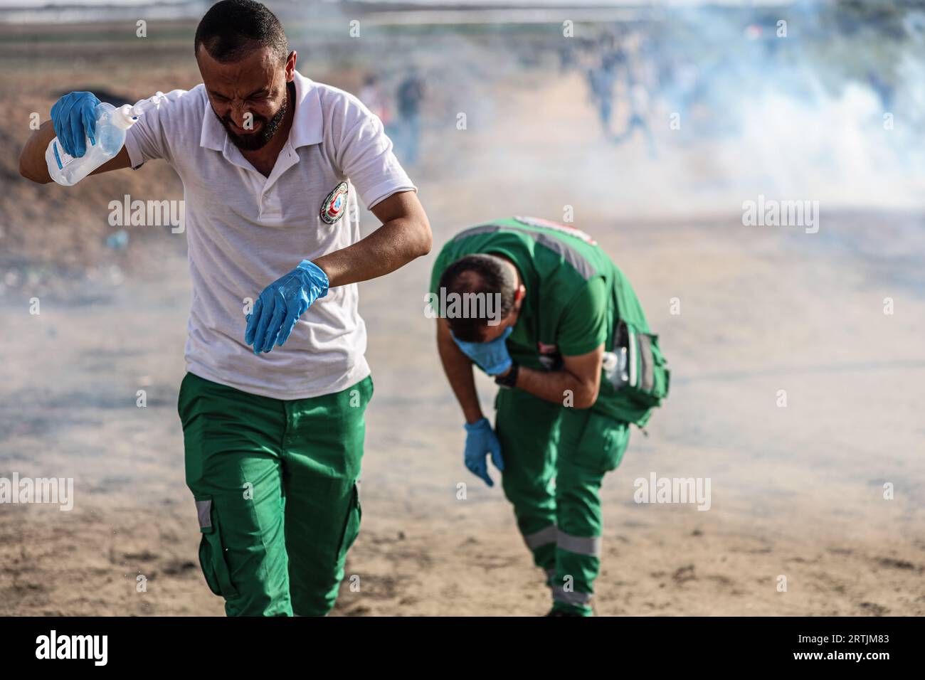 Gaza, Gaza, Palestine. 13th Sep, 2023. Paramedics suffocated by tear ...