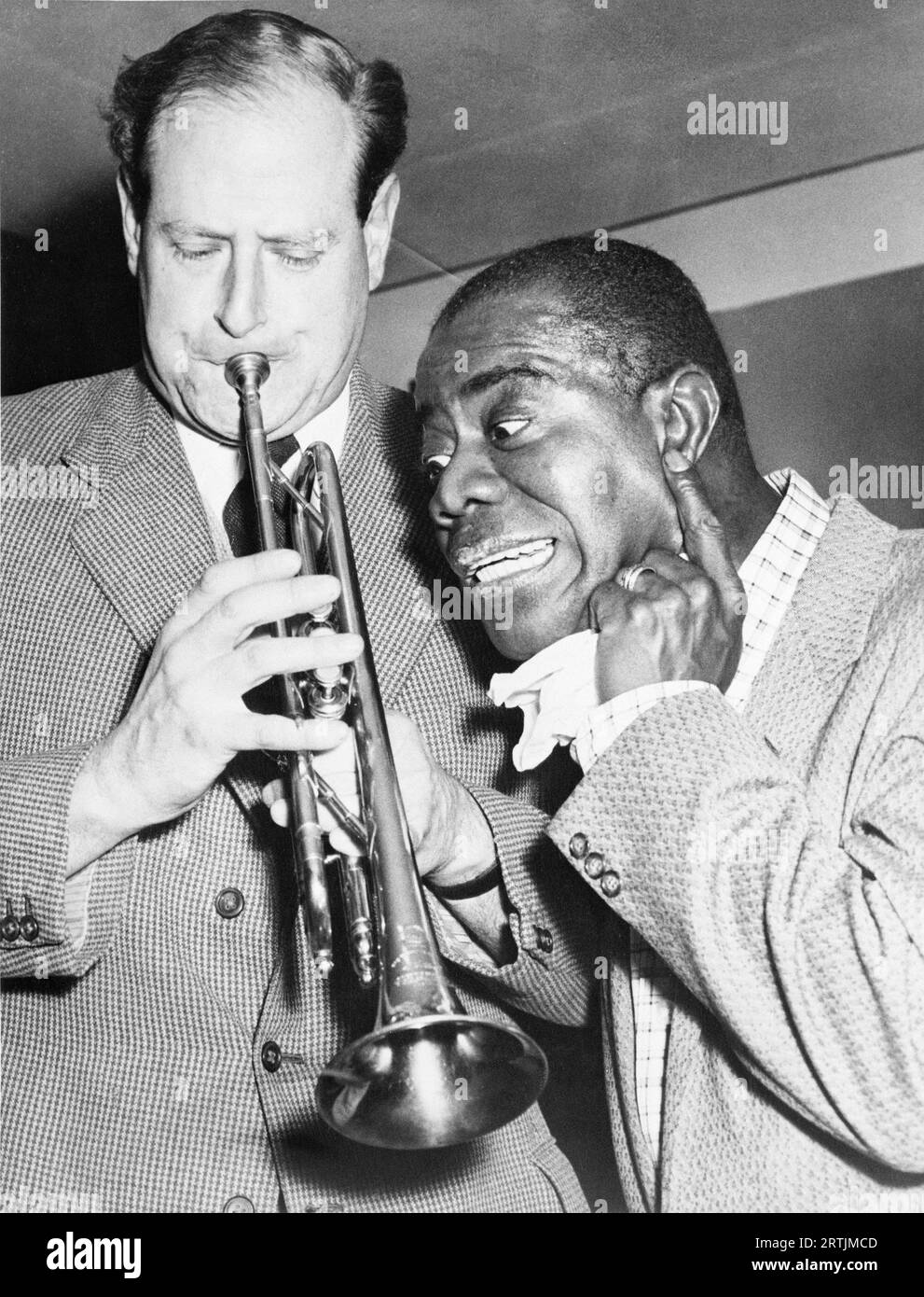 Louis "Satchmo" Armstrong, American ambassador with trumpet, suffers as ...