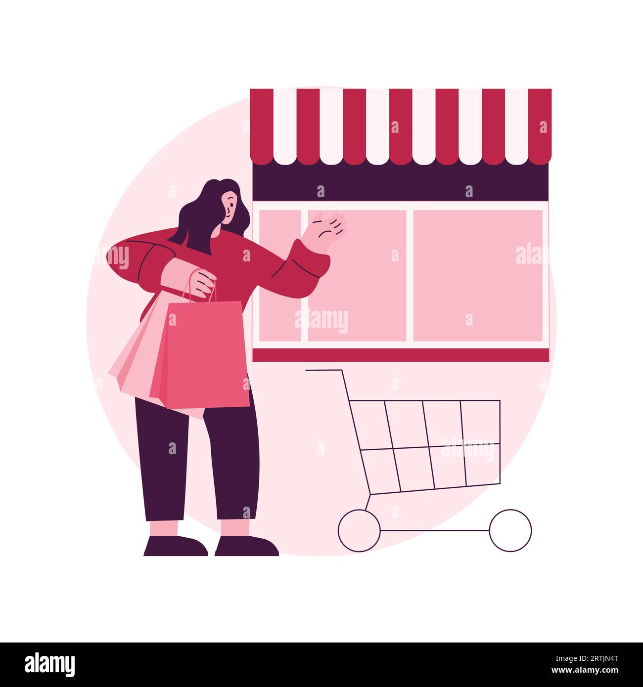 Isolated store abstract concept vector illustration. Free standing ...