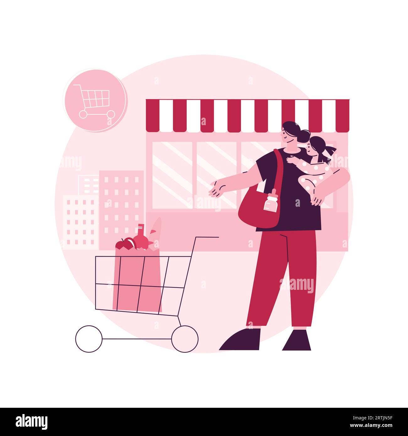 Brick and mortar abstract concept vector illustration. Street-side ...