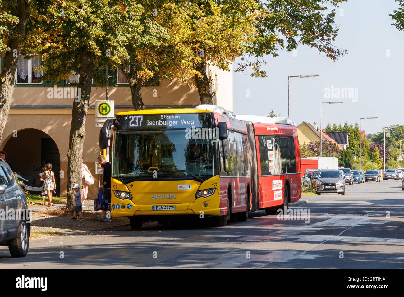 A Berlin bus at Torweg, Staaken, Berlin Stock Photo - Alamy