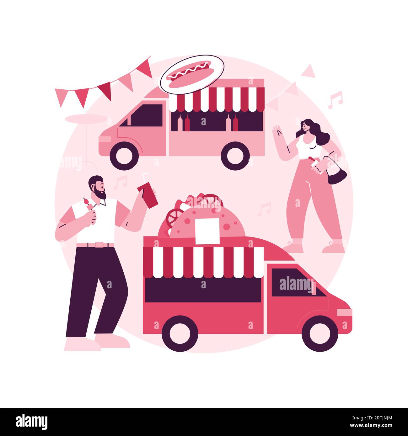 Tasting world cuisine Stock Vector Images - Alamy