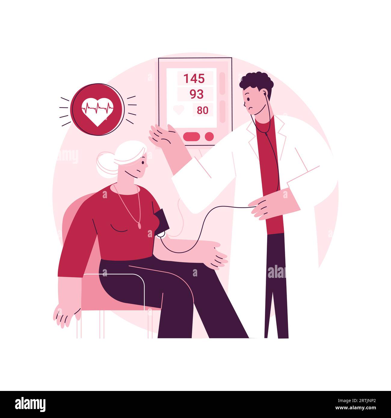 High blood pressure abstract concept vector illustration. Hypertension ...