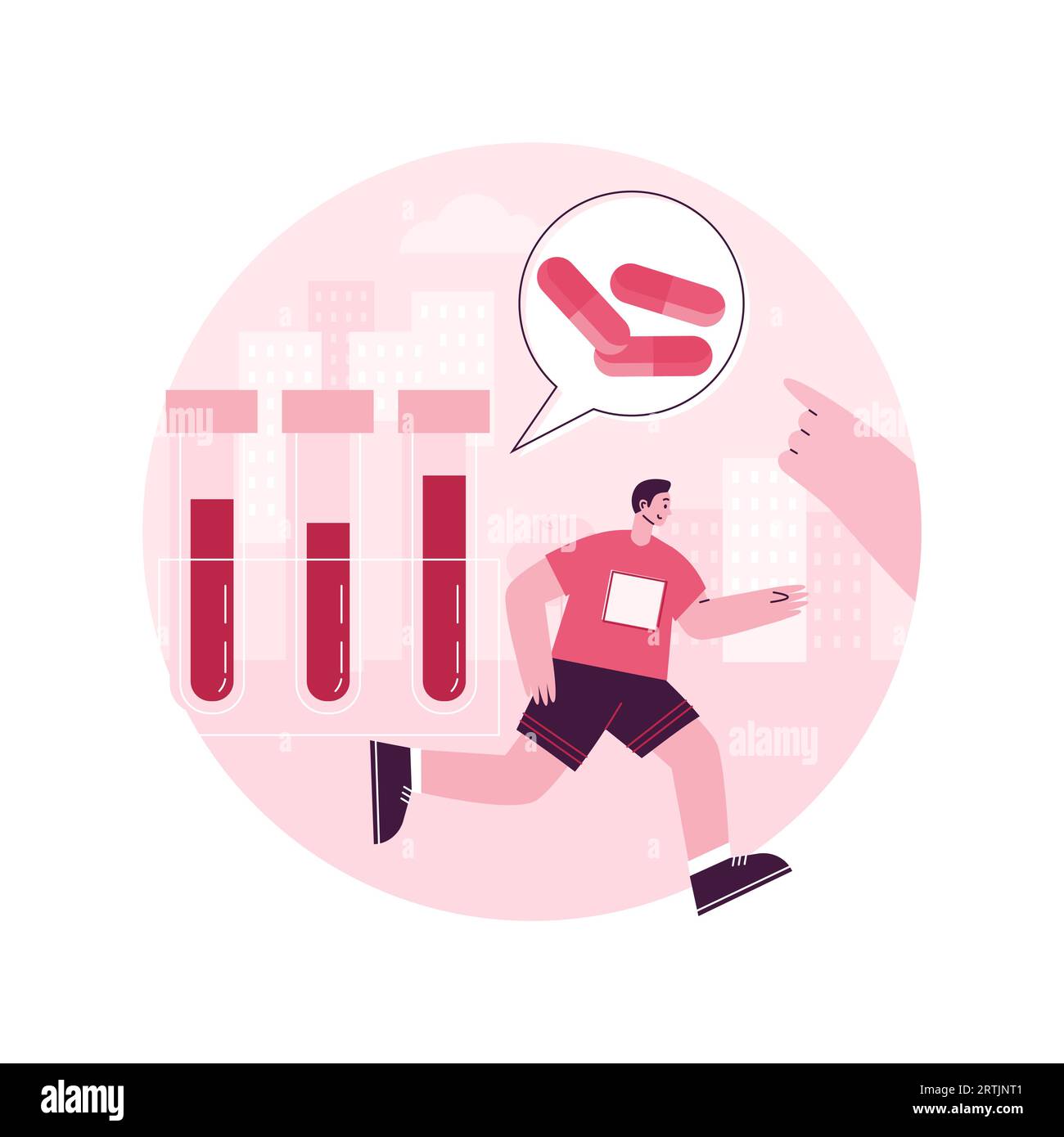 Doping test abstract concept vector illustration. Performance-enhancing ...