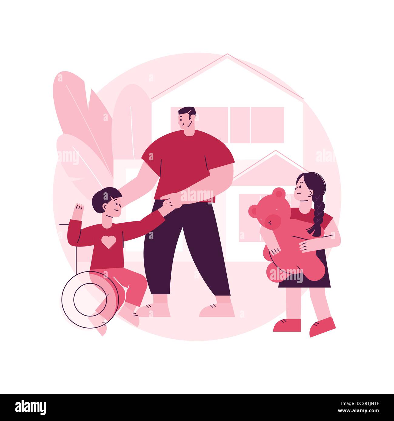 Social adaptation of disabled people abstract concept vector ...