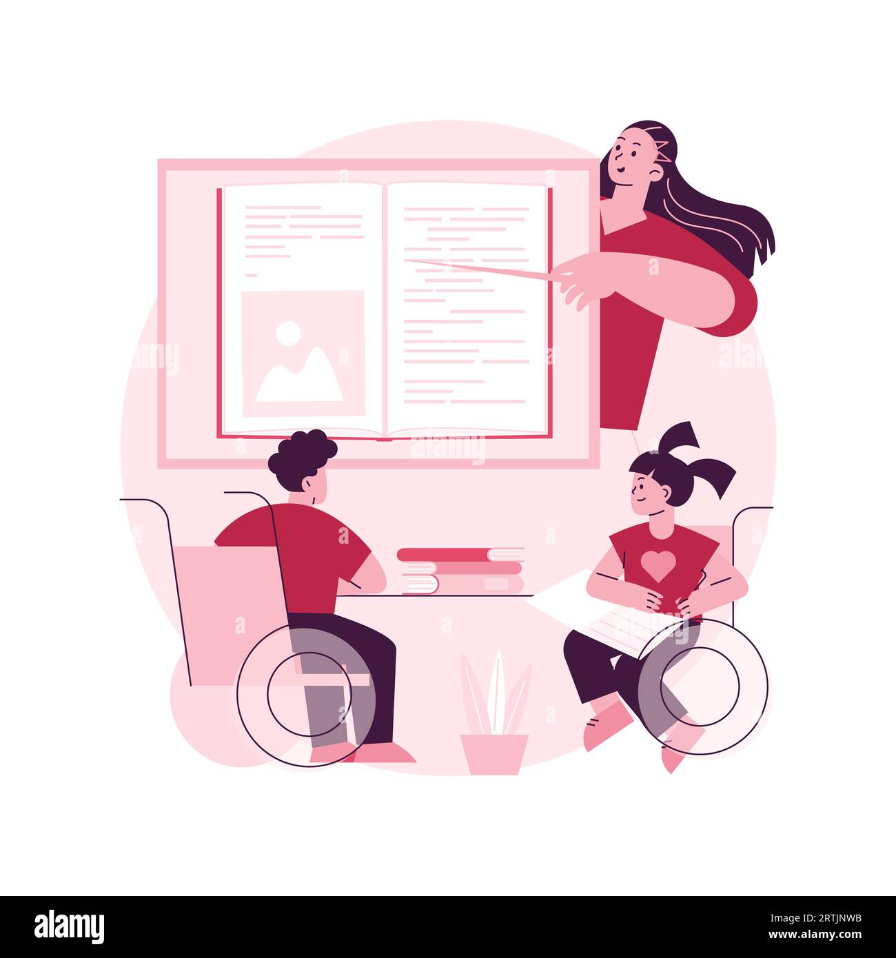 Inclusive education abstract concept vector illustration. Inclusive ...