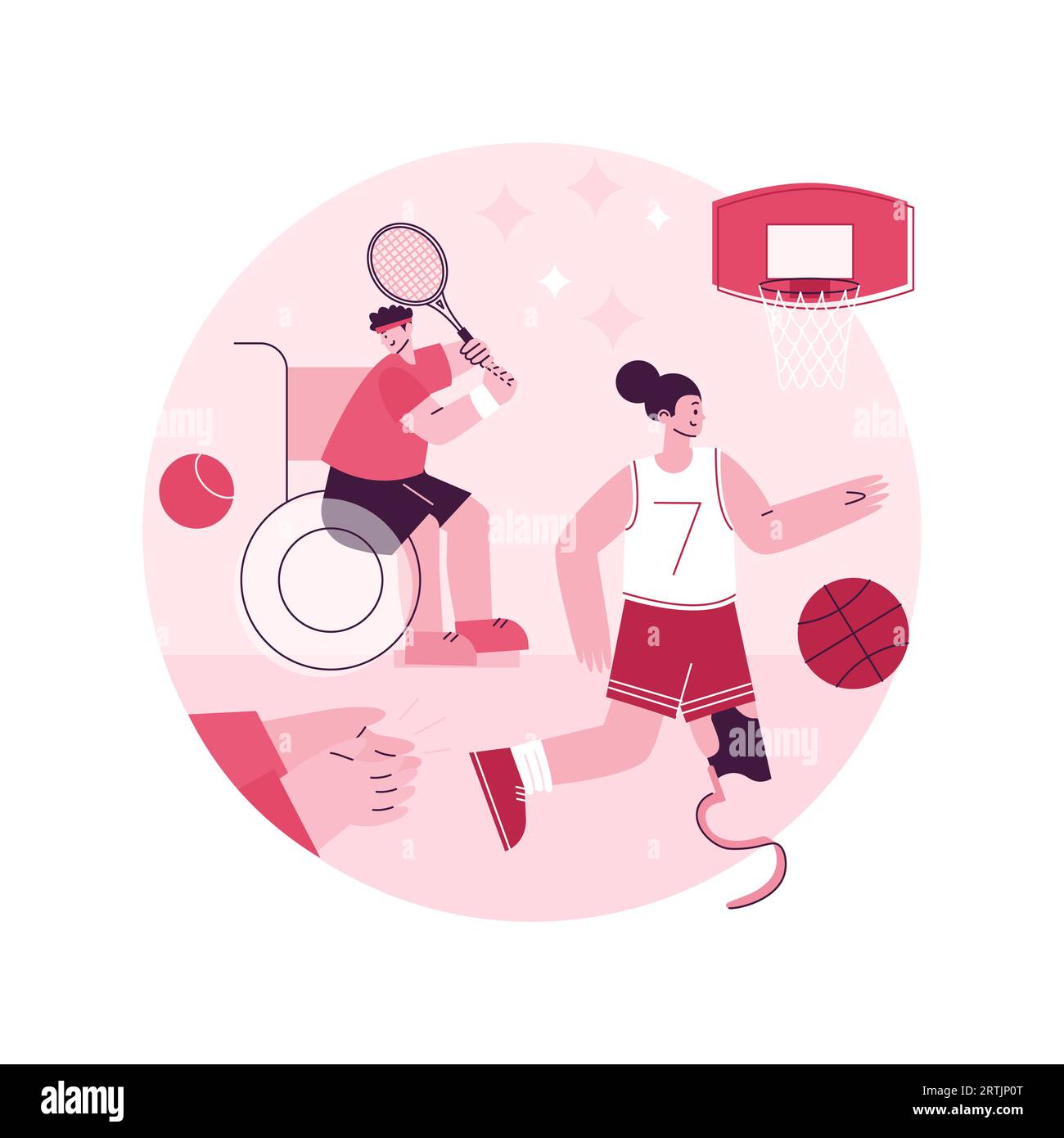 Disabled sports abstract concept vector illustration. Disabled games ...