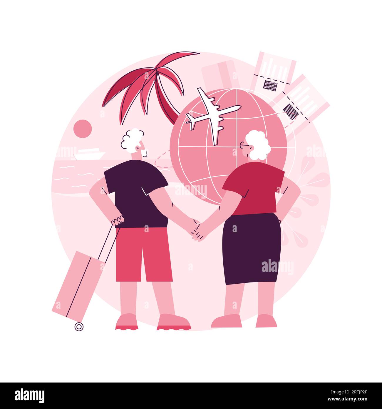 Retirement travel abstract concept vector illustration. Pension ...