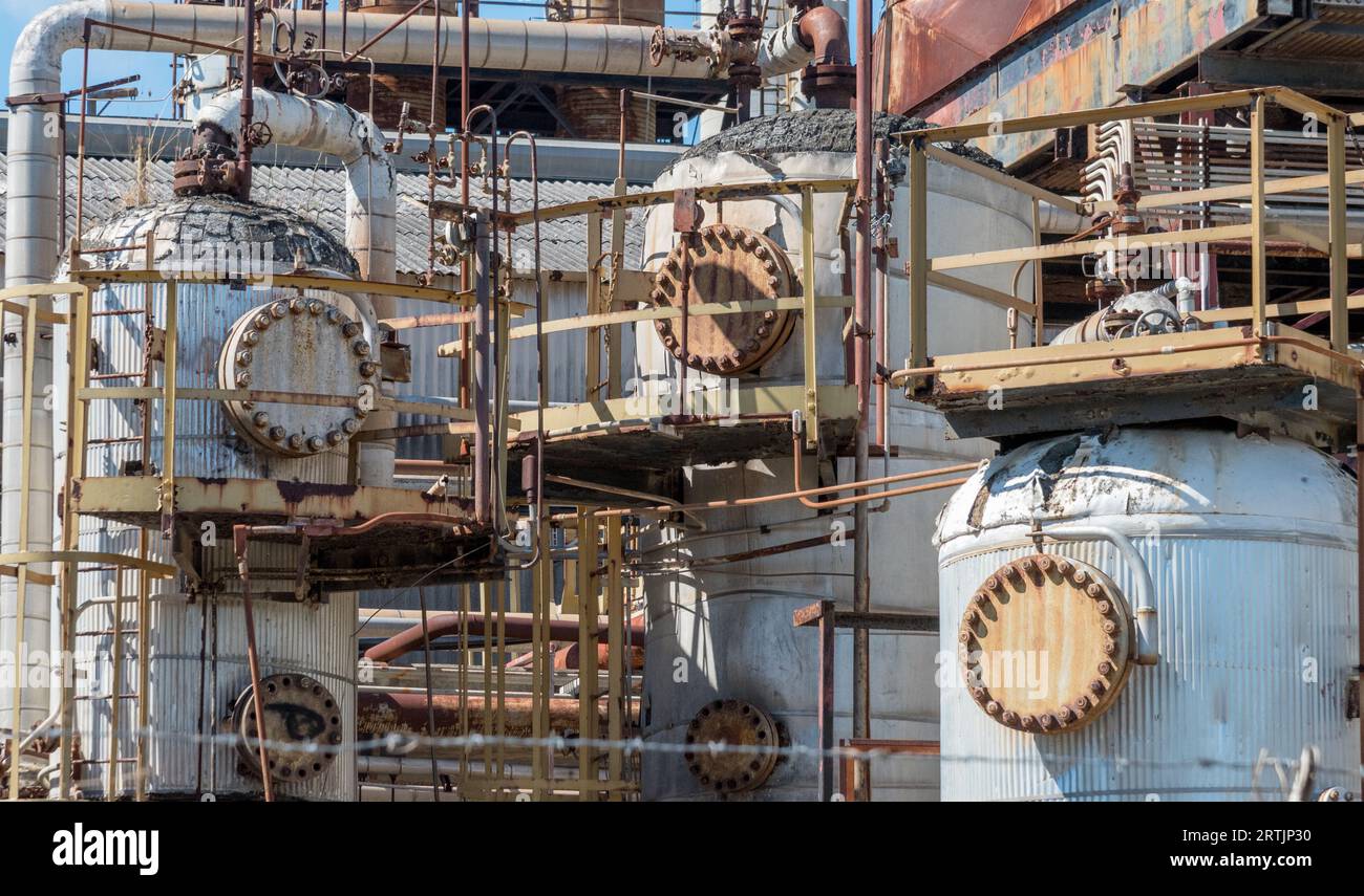 The abandoned Commonwealth Oil Refining Company, Inc. (CORCO) sits on ...