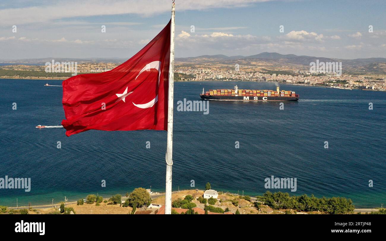 The Dardanelles Strait internationally significant waterway in ...